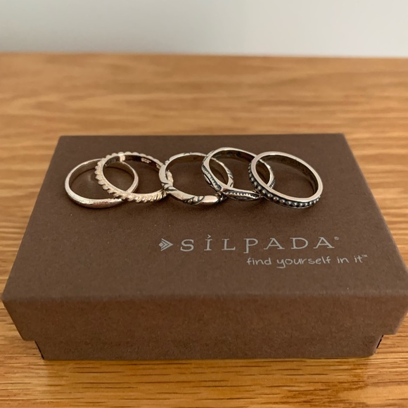 Silpada | Jewelry | Nib Set Of 5 Silpada Stackable Rings | Poshmark